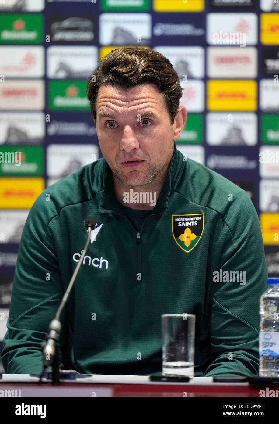 Northampton Saints director of rugby Phil Dowson during a press ...