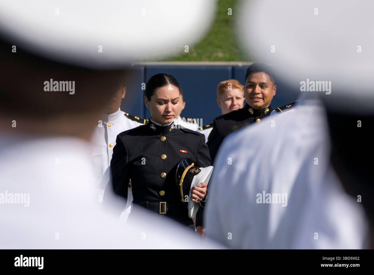 Annapolis, United States. 23rd May, 2025. Midshipmen arrive for the ...