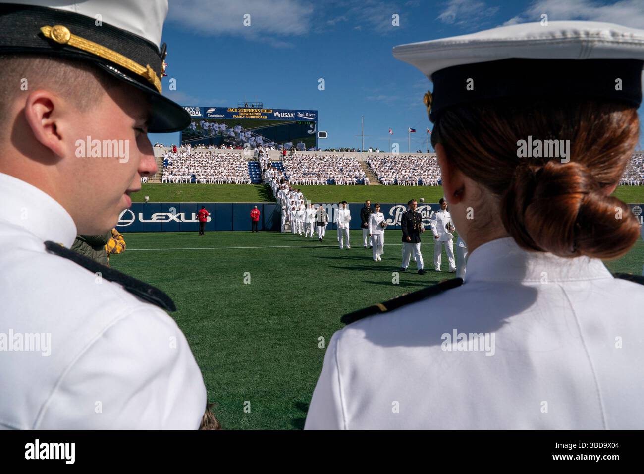 Annapolis, United States. 23rd May, 2025. Midshipmen arrive for the ...
