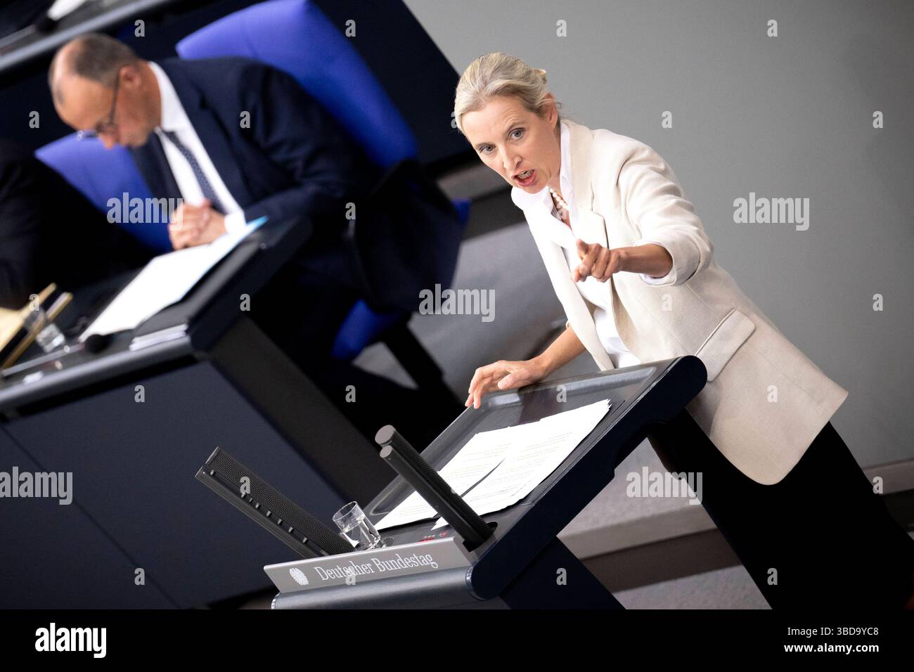 Alice Weidel, Friedrich Merz - Regierungserklaerung Bundestag DEU ...