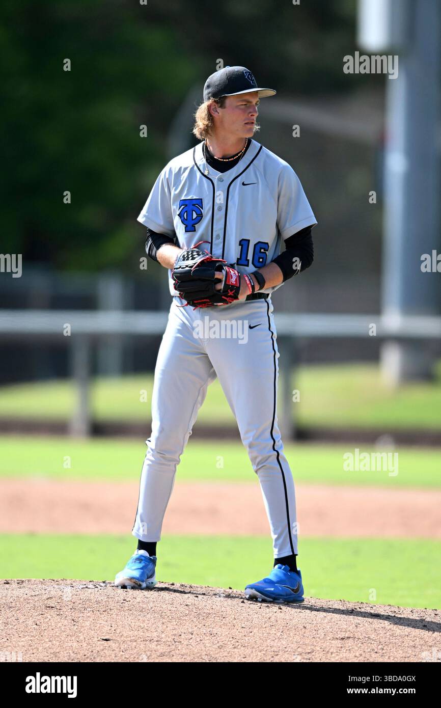 Ethan Wheeler (16) of the Trinity Christian Conquerors (Jacksonville, Florida) during the 12th ...