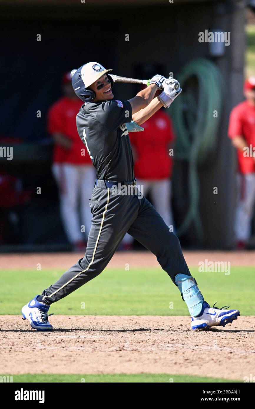 Baylor Denny (1) of the Casteel Colts (Queen Creek, Arizona) during the ...