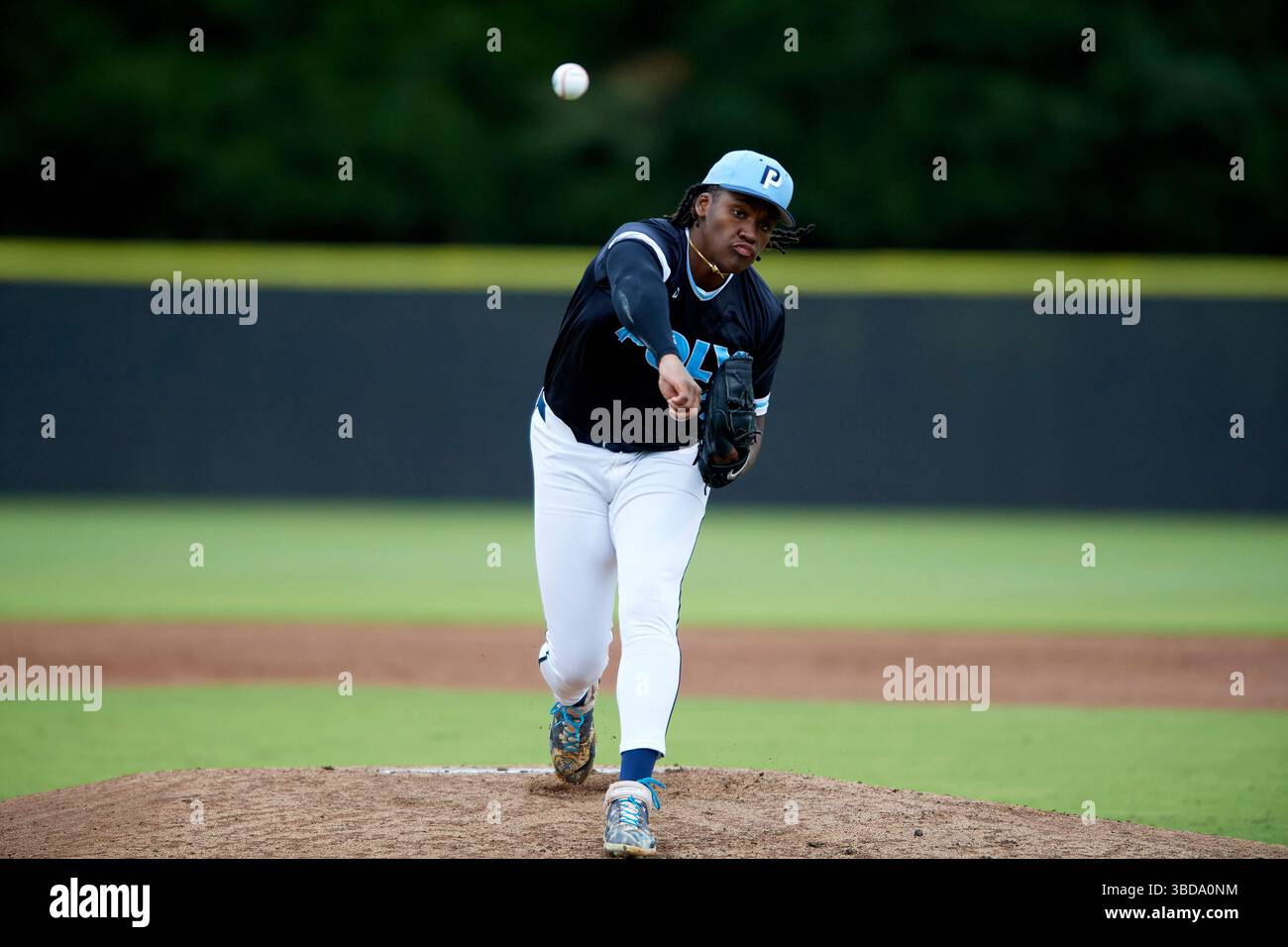 Miguel Sime Jr (55) of the Poly Prep Country Day Blue Devils (Brooklyn ...