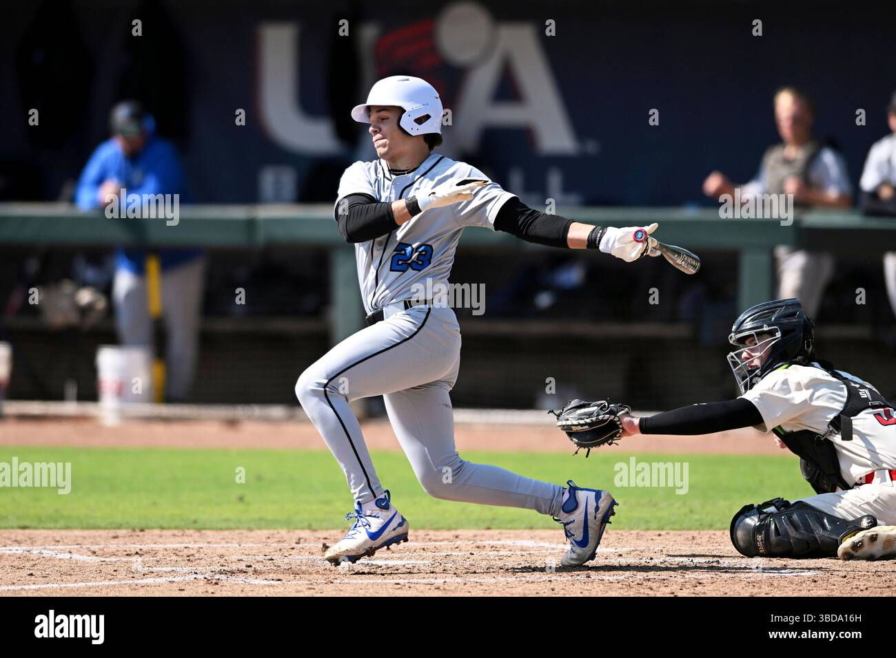 Jordan Martinez (23) of the Trinity Christian Conquerors (Jacksonville ...