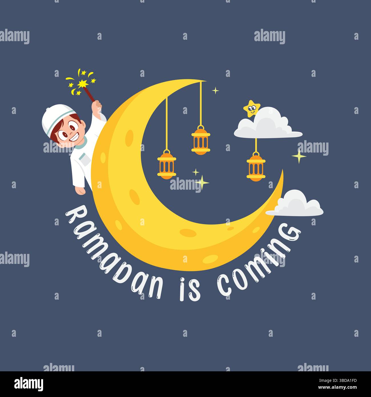 Happy ramadan holy month Stock Vector Images - Alamy