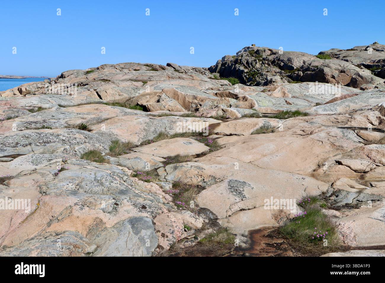 Rocky island in Fjällbacka archipelago on the western coastline of Sweden in May 2025 Stock ...