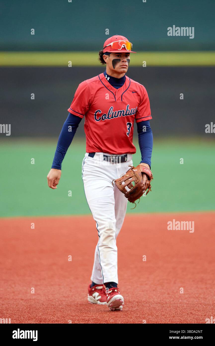 Mario Magana (3) of the Christopher Columbus Explorers (Miami, Florida ...