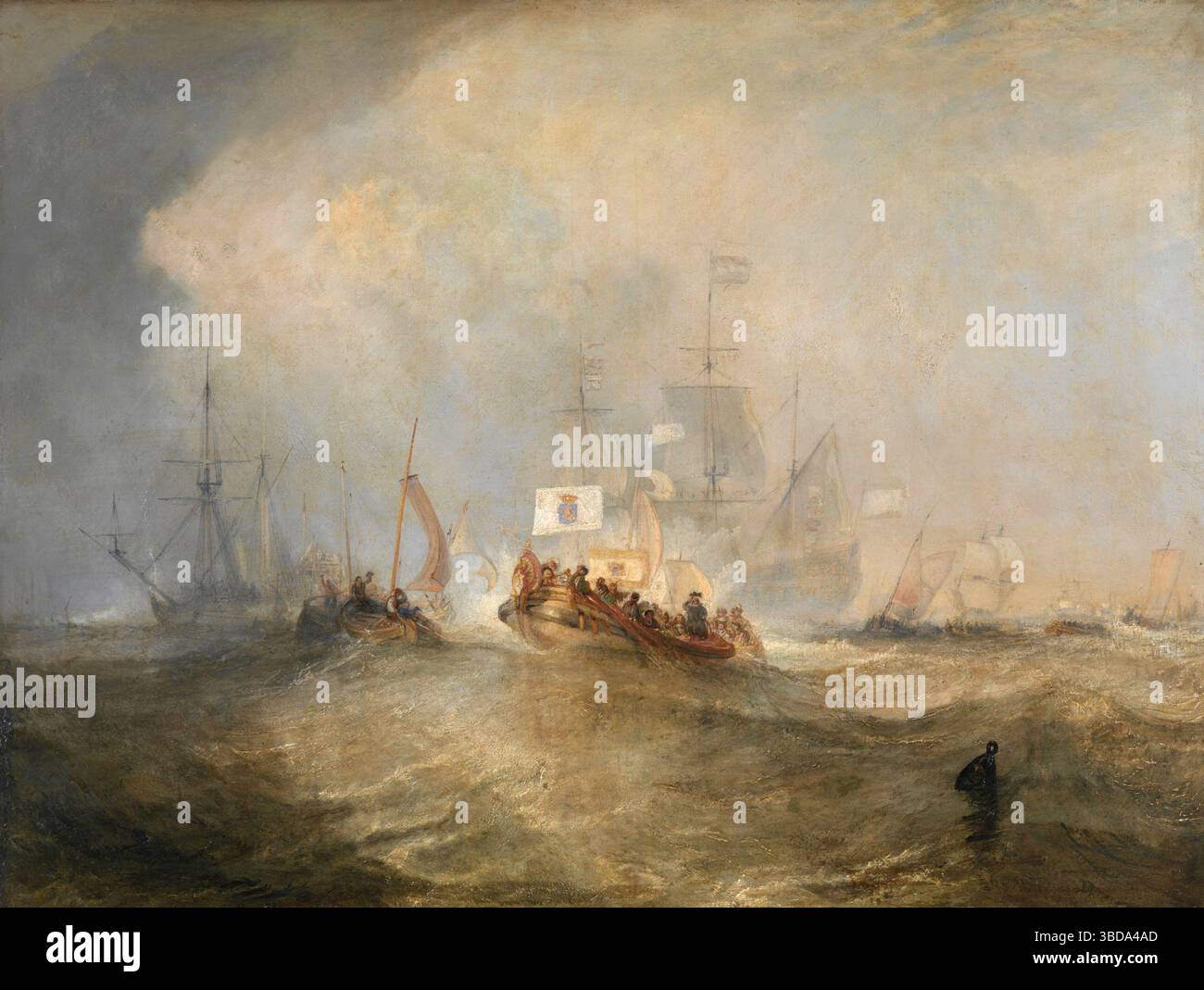 The Prince of Orange Landing at Torbay by J. M. W. Turner, 1832. The ...