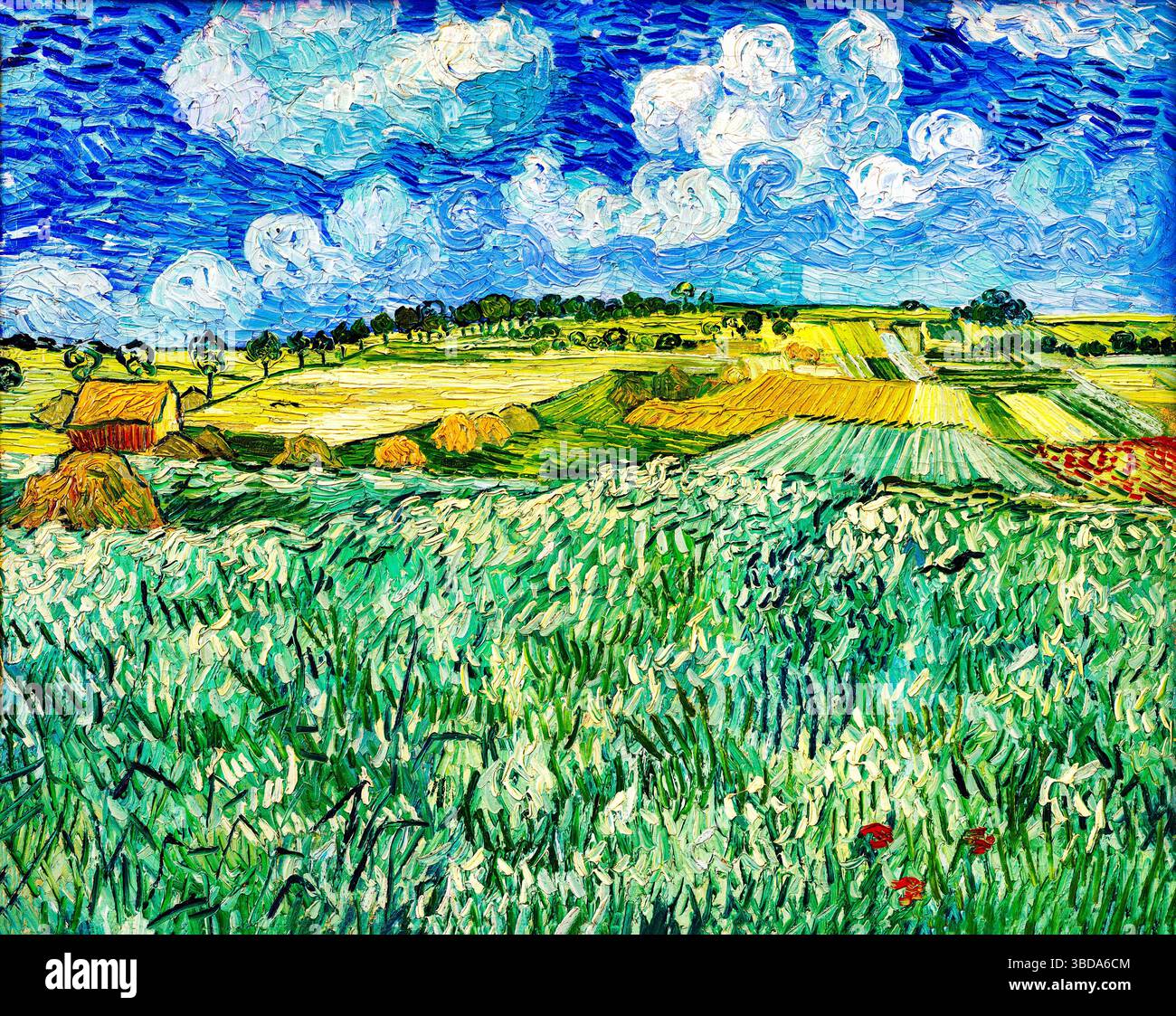 Van Gogh's 1890 view of windswept plains and dark clouds over Auvers ...