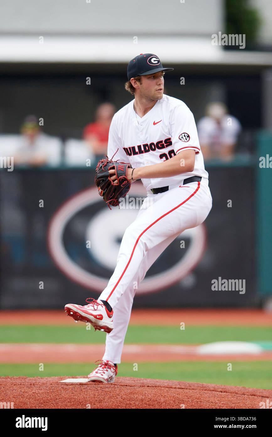 Georgia Bulldogs pitcher DJ Radtke (38) delivers a pitch during a ...