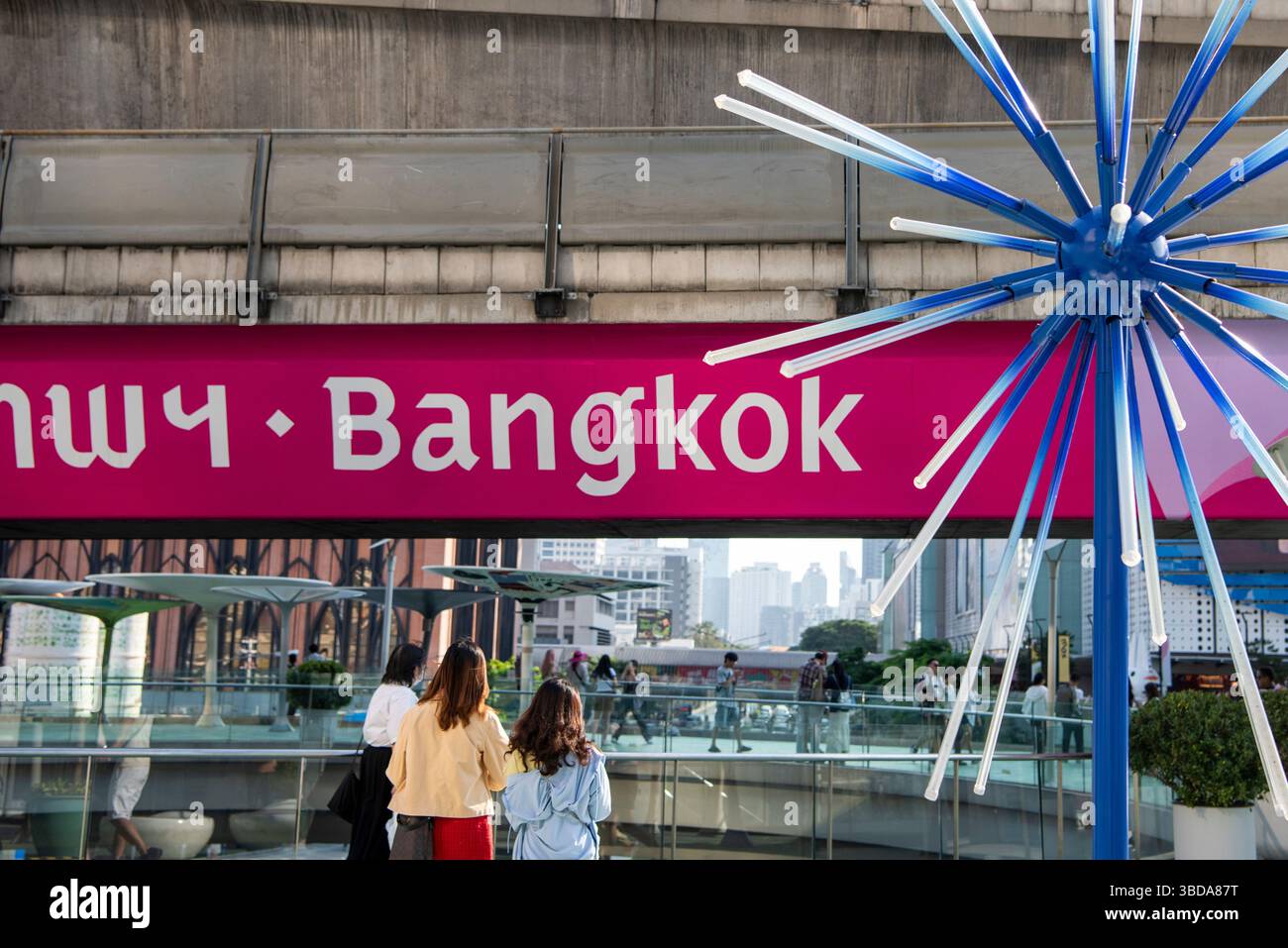 The Bankok Logo at Siam Square in the City of Bangkok in Thailand ...