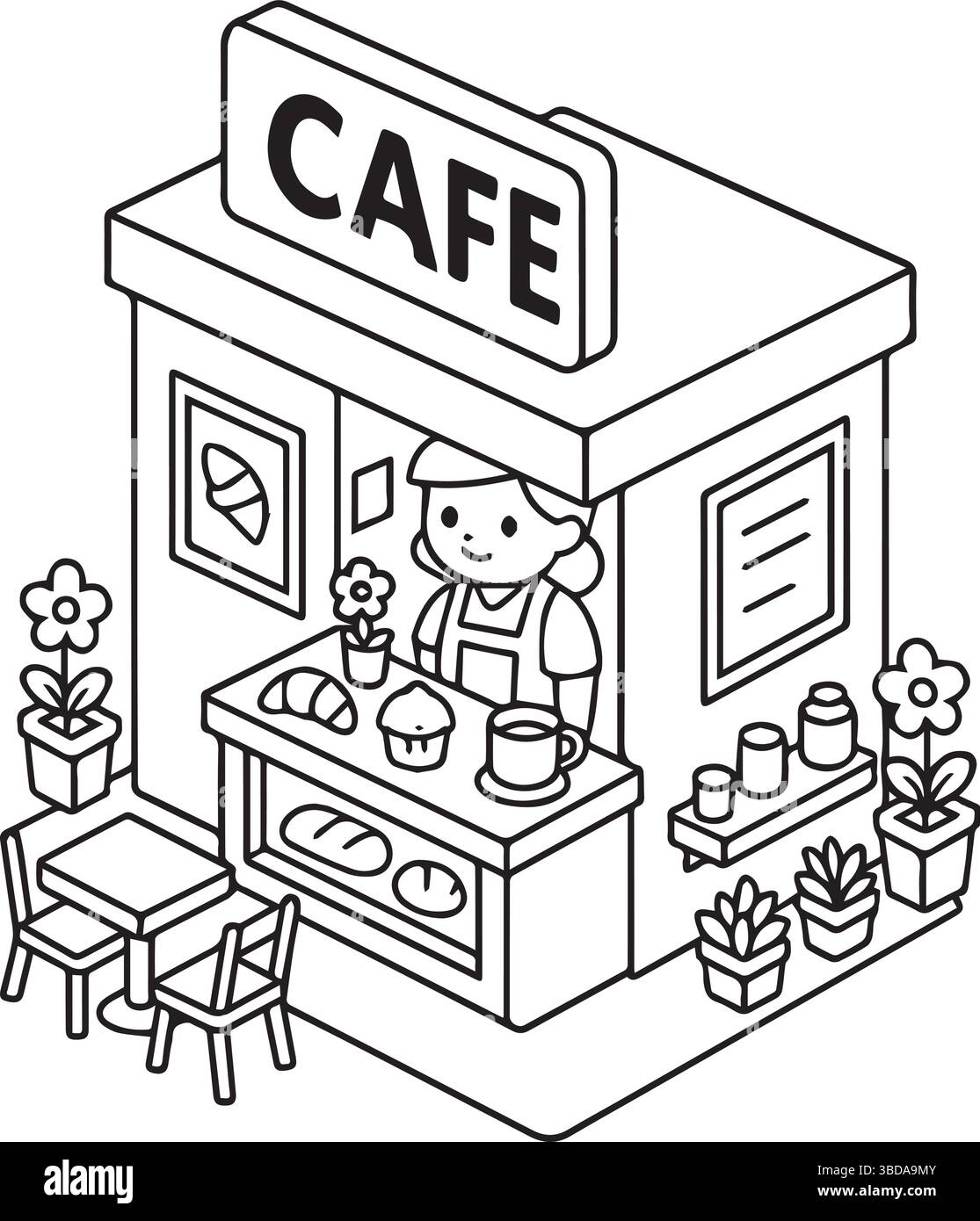 Cafe seating inspiration Stock Vector Images - Alamy