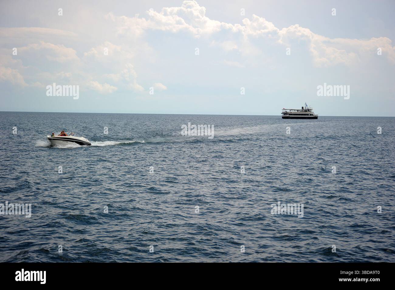On Lake Erie on the "Empire Sandy Stock Photo - Alamy