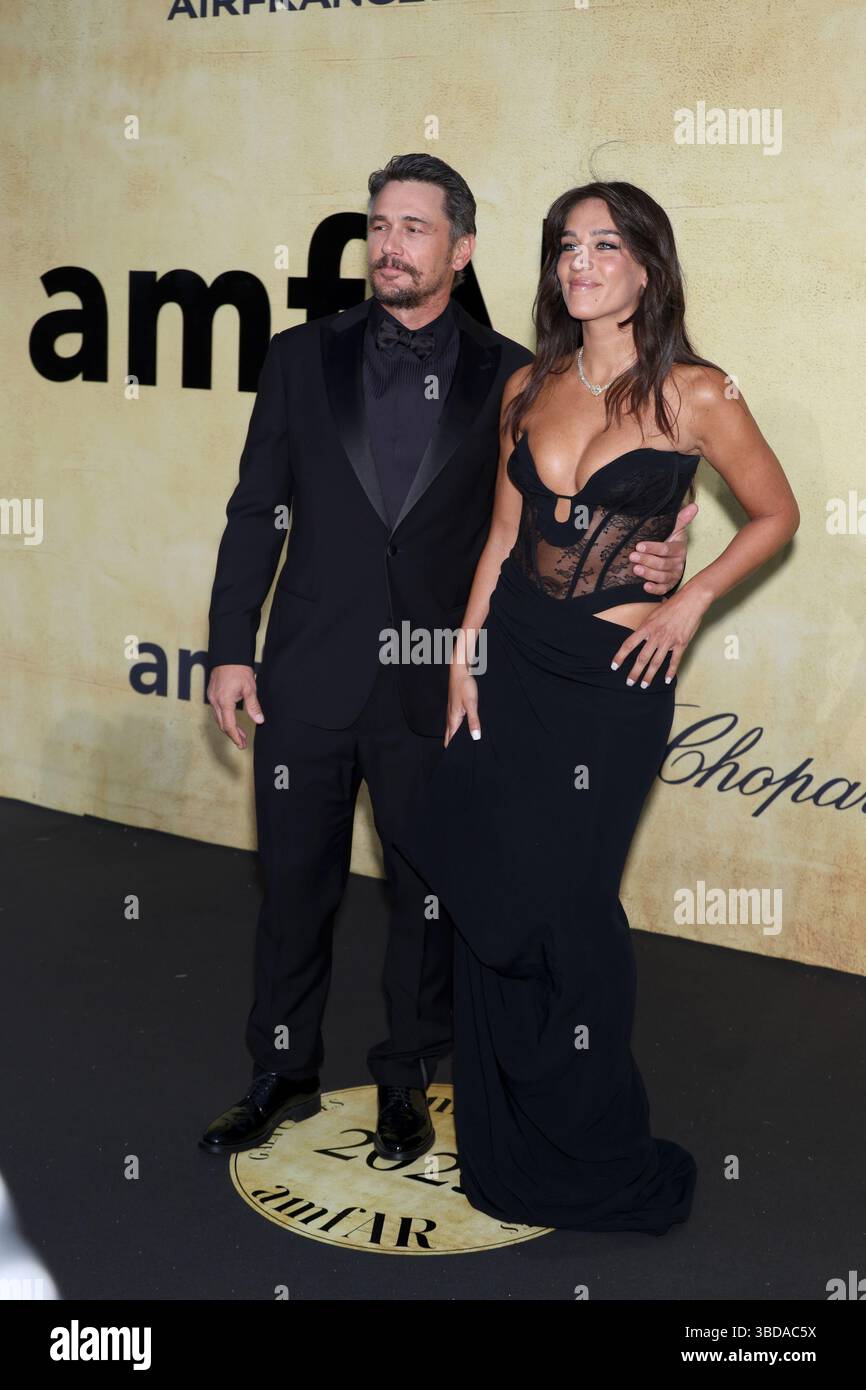 James Franco, Izabel Pakzad attend the amfAR Gala Cannes 2025 presented ...