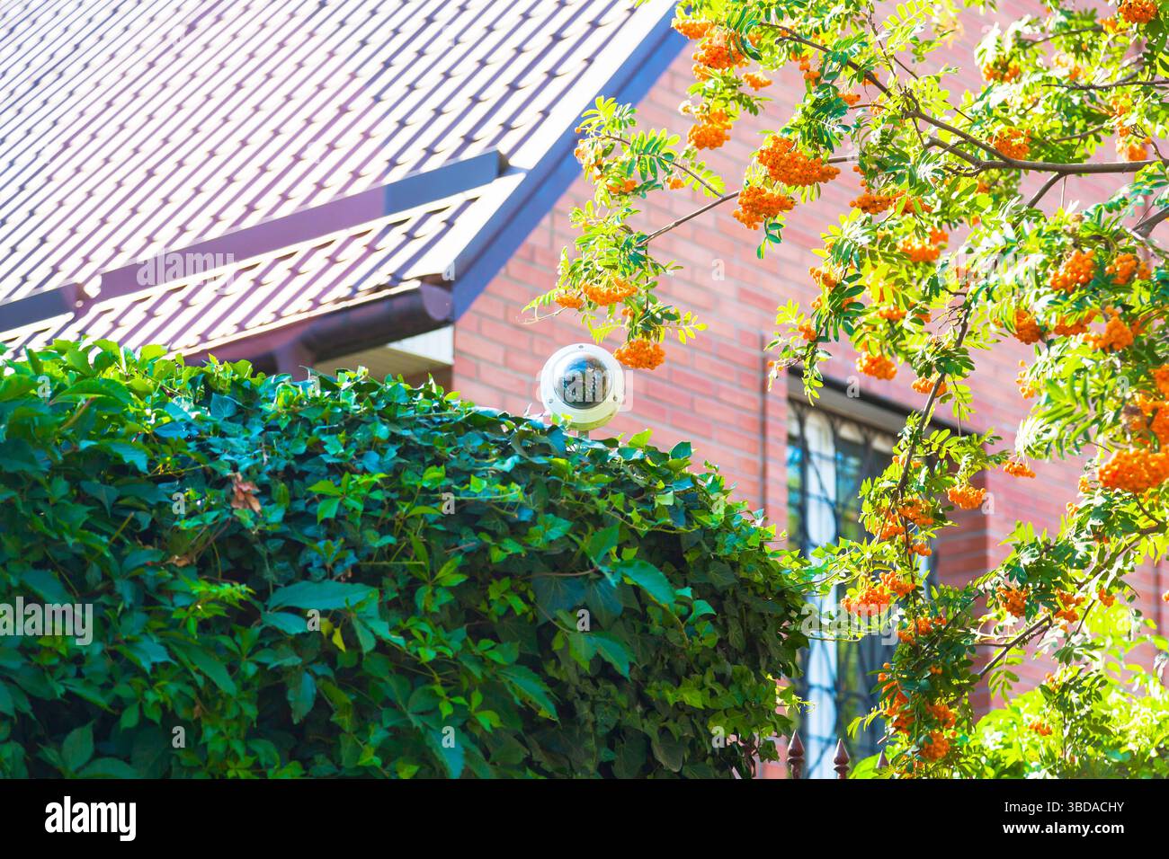 CCTV camera on the site of a private house Stock Photo - Alamy