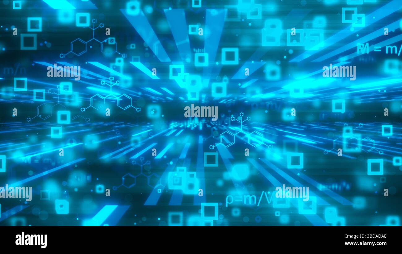 Abstract blue technology background. Computer generated 3d render Stock ...