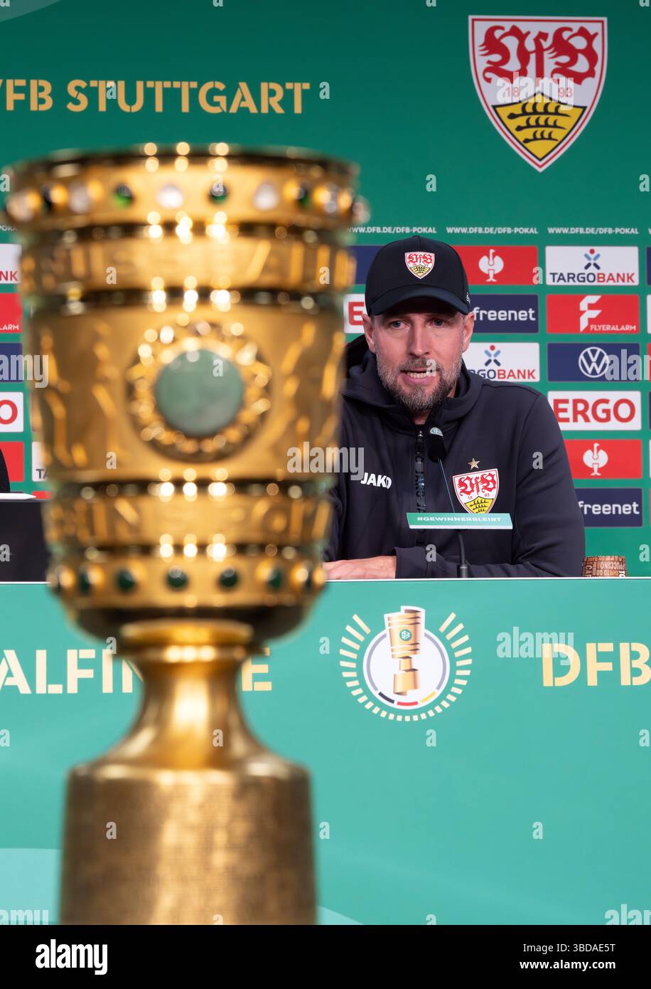 Berlin, Germany. 23rd May, 2025. Sebastian Hoeneß, coach of Bundesliga ...