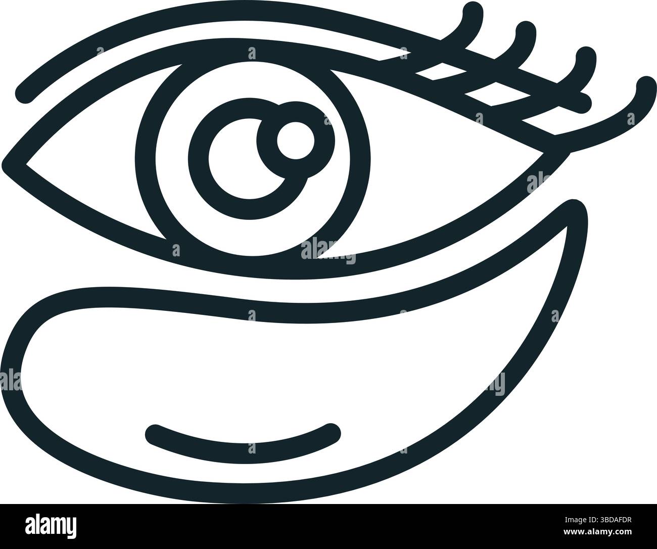 Applying under eye product Stock Vector Images - Alamy