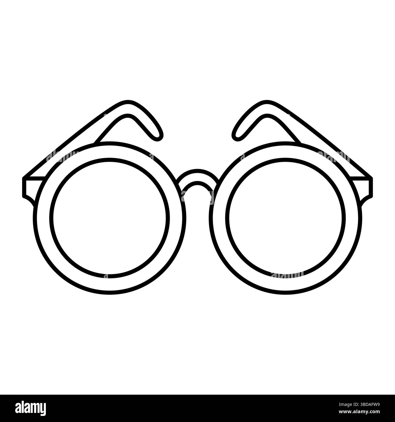 Hipster glasses optical line Cut Out Stock Images & Pictures - Alamy