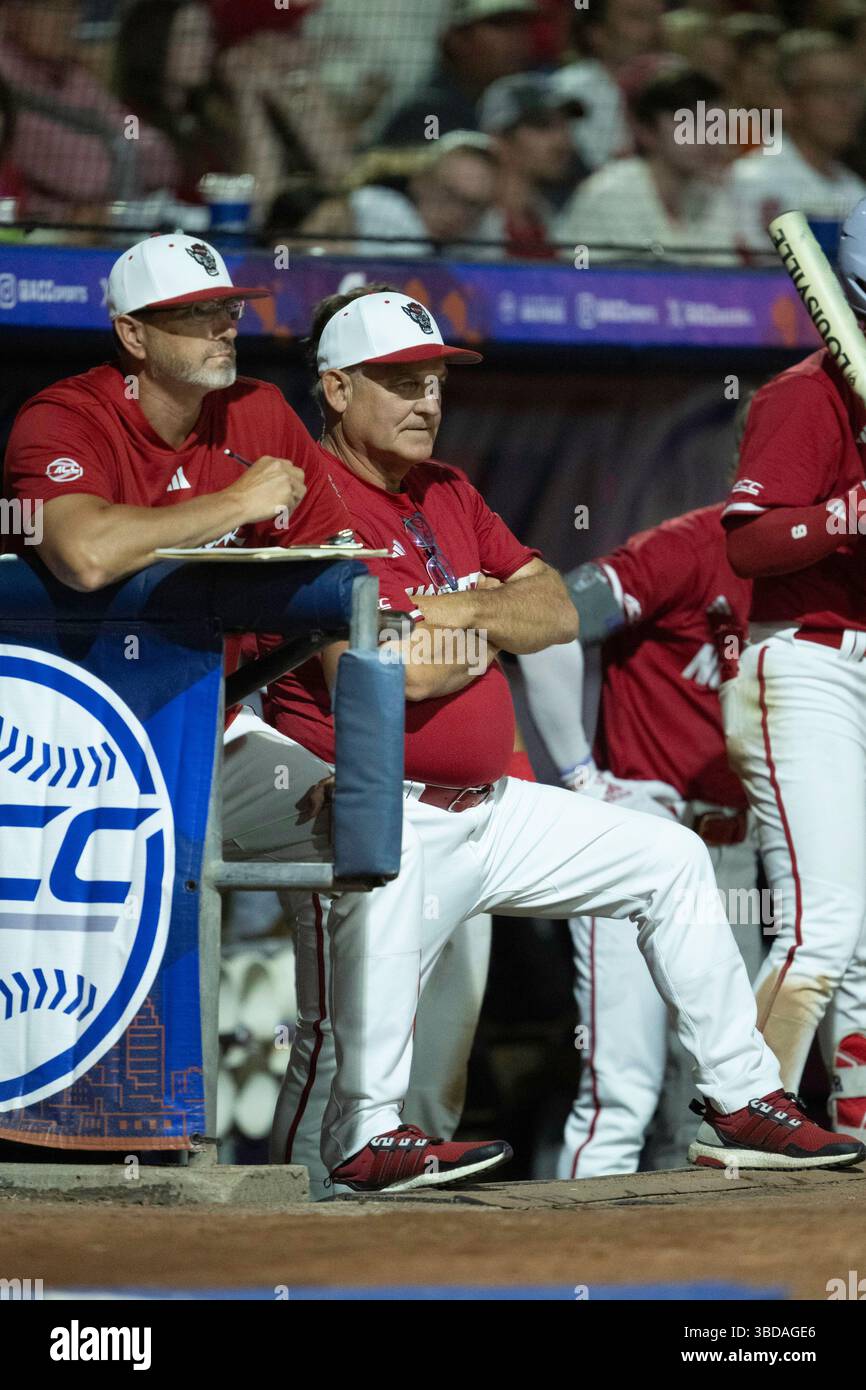 NC State Wolfpack Head Coach Elliott Avent and Assistant Coach Bo ...
