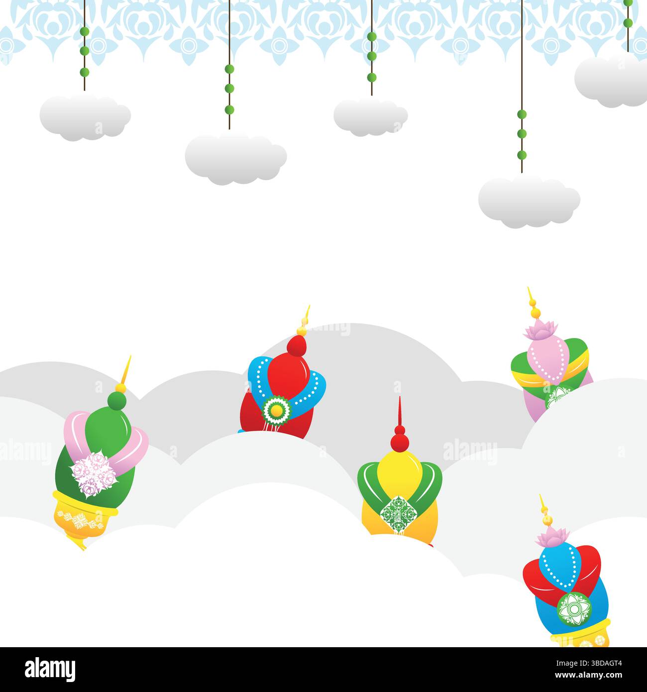 Phan Phum Thong vector illustration on the white background Stock ...