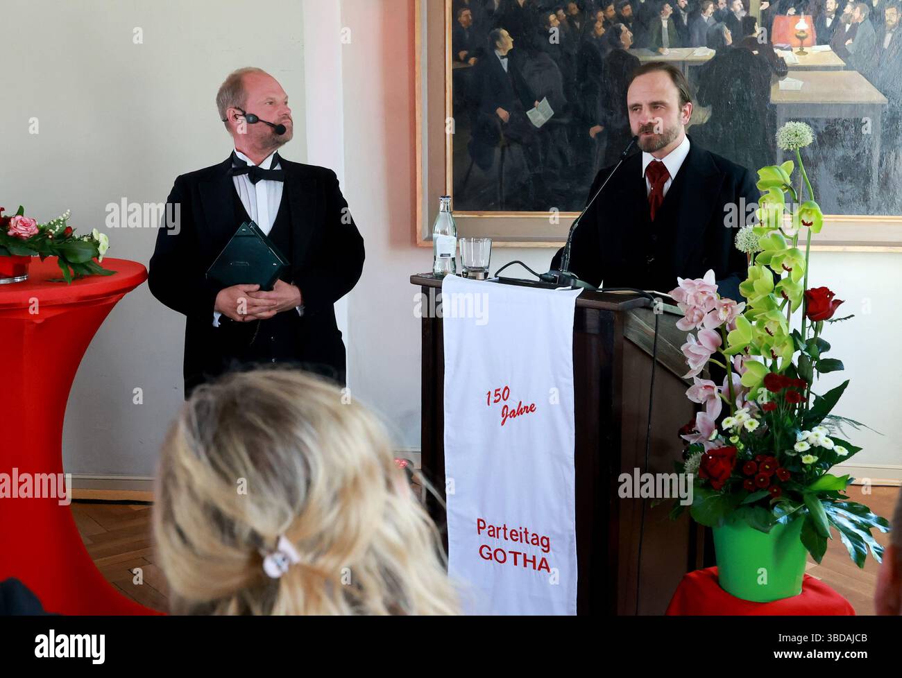 Gotha, Germany. 23rd May, 2025. Actors Ralph-Uwe Heinz (l) and Kai von ...