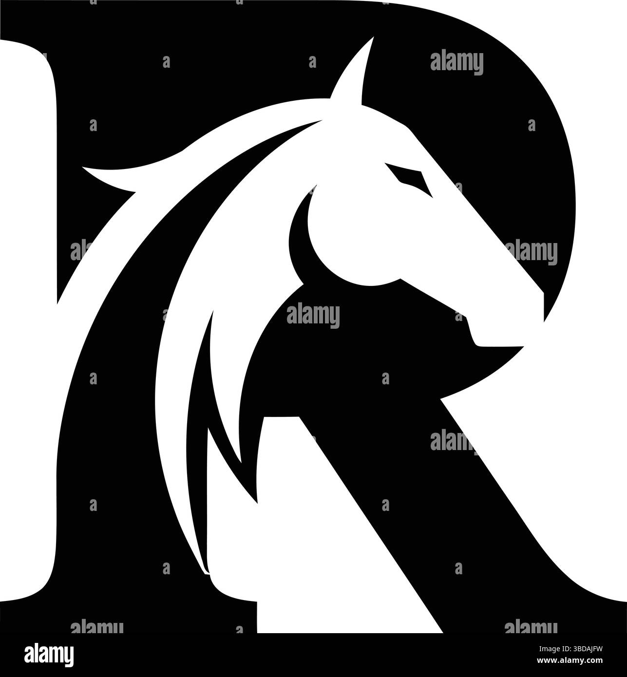 Horse and Letter R Logo - Vector Illustration Stock Vector Image & Art ...