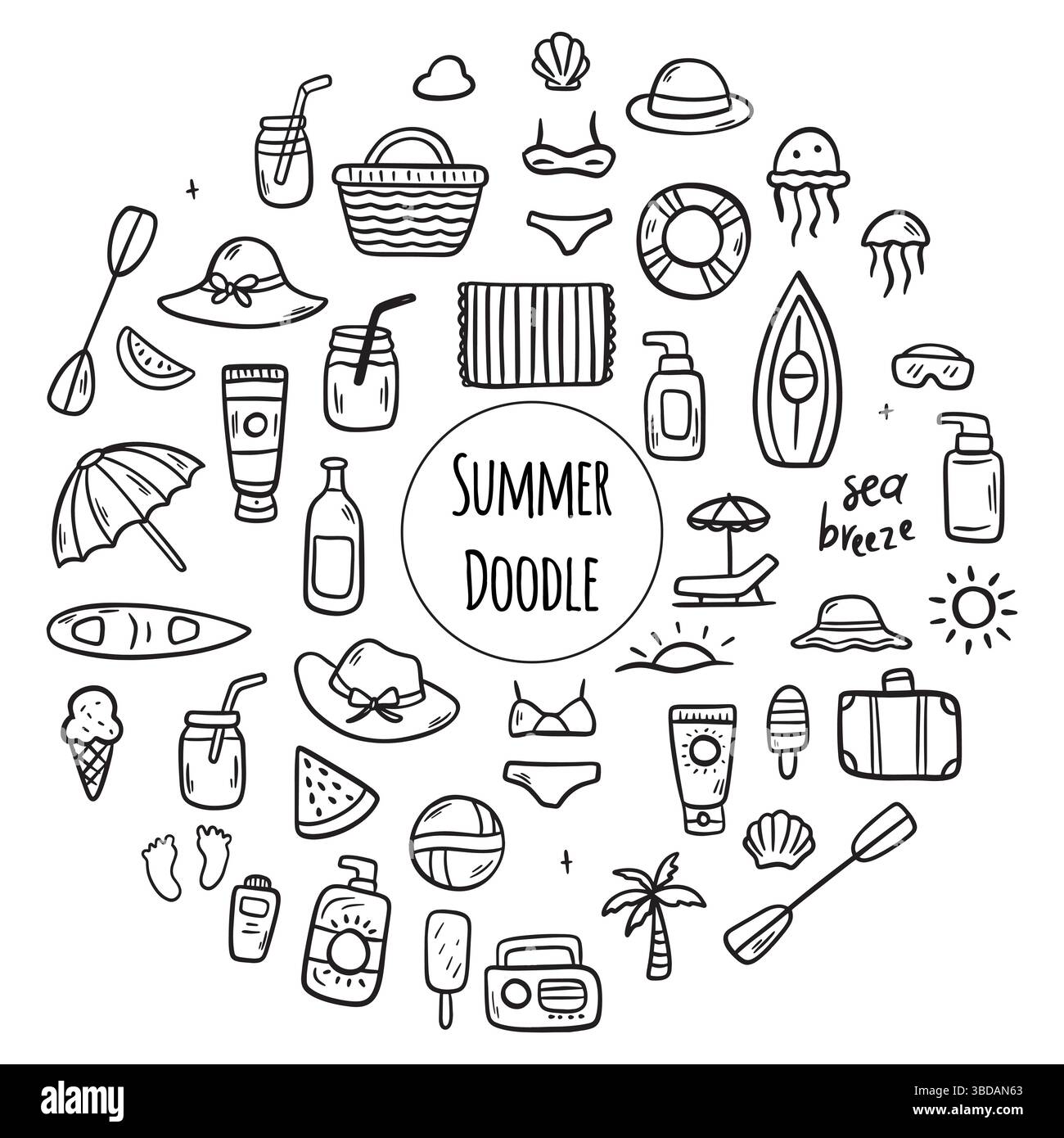 An Exciting and Vibrant Summer Fun Icons Collection for Your Creative ...