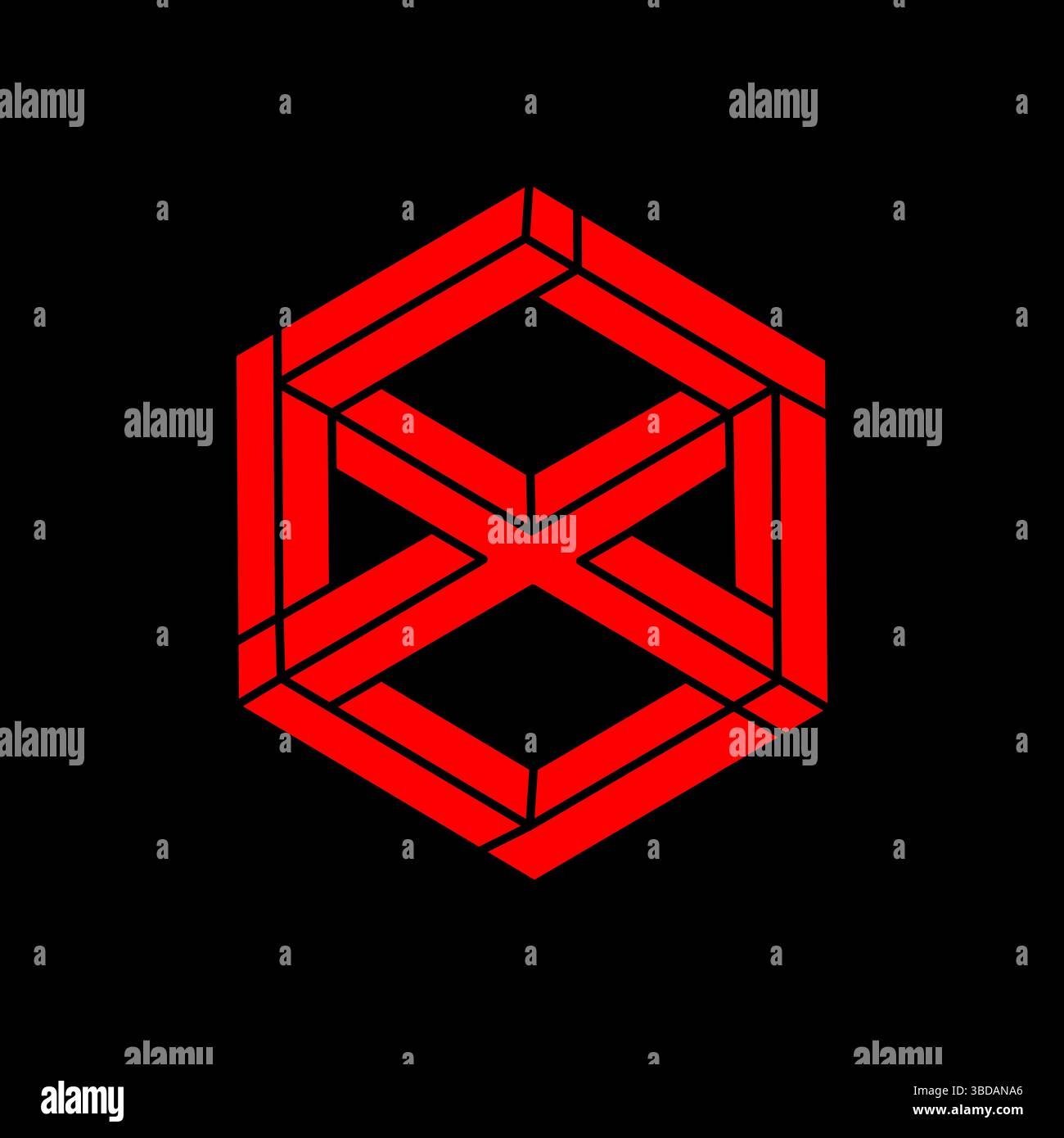 Logo. Impossible optical illusion shapes. Optical art objects ...