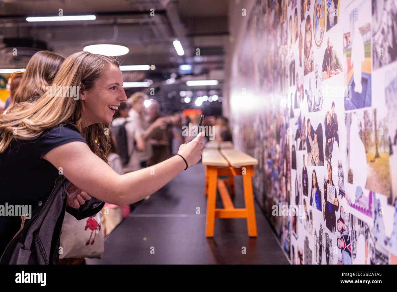 EDITORIAL USE ONLY Visitors tour the facilities at Stockroom, a new £14 ...