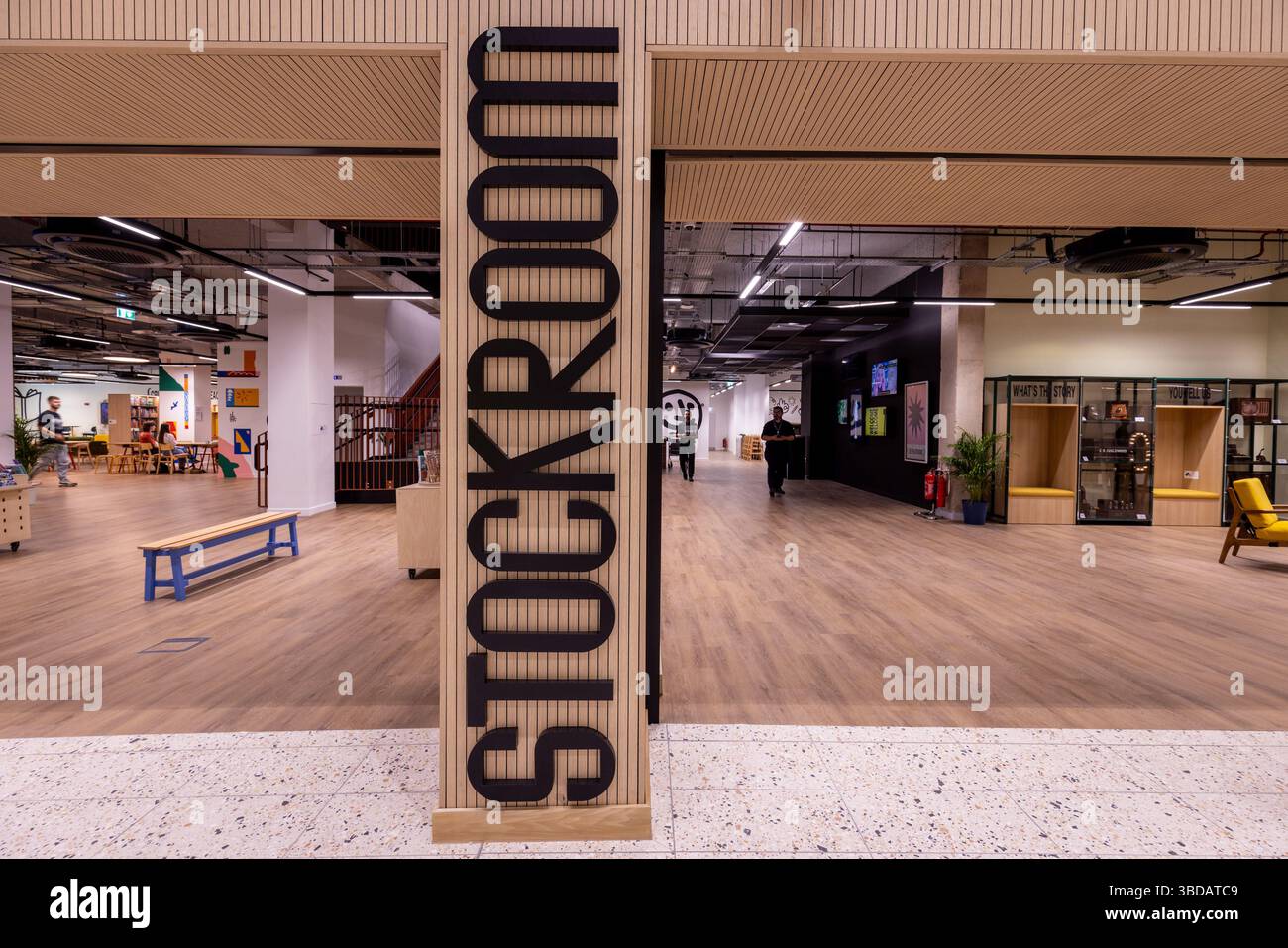 EDITORIAL USE ONLY Visitors tour the facilities at Stockroom, a new £14 ...