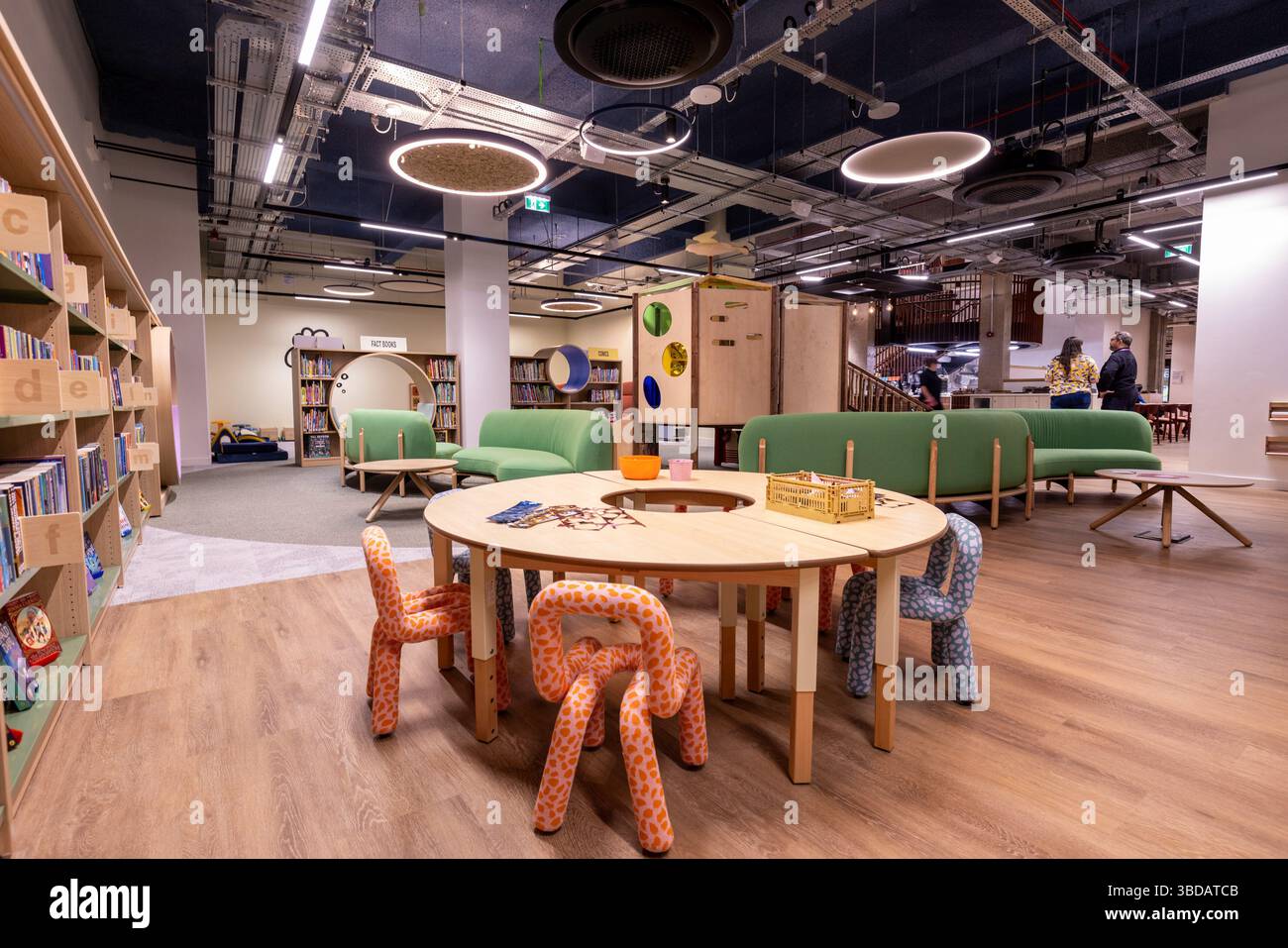 EDITORIAL USE ONLY Visitors tour the facilities at Stockroom, a new £14 ...