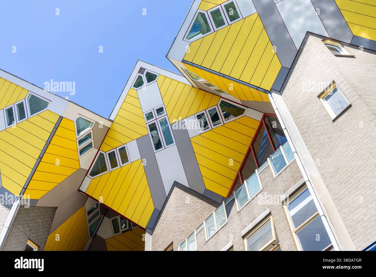 Famous colorful cube houses designed by architect Piet Blom in the ...