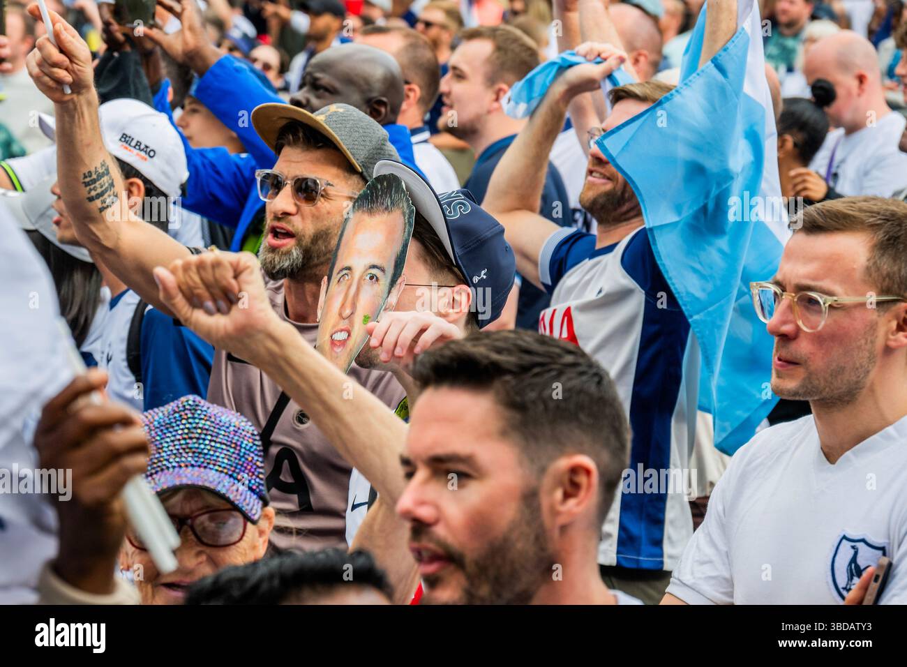 London, UK. 23 May 2025. Harry Cain in the crowd - Tottenham Hotspur ...