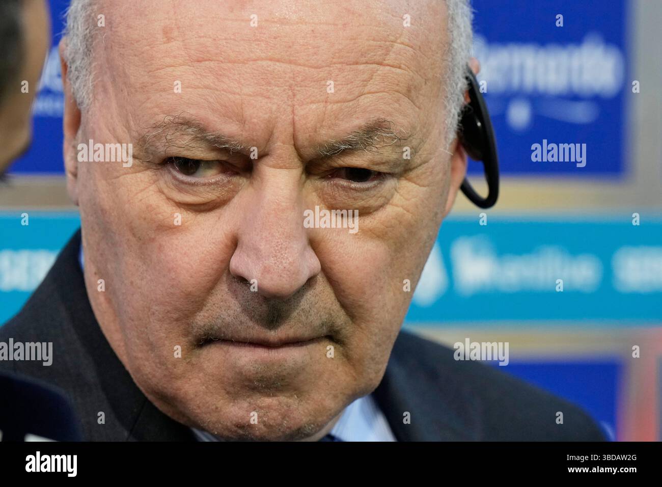 Inter Milan president Giuseppe Marotta speaks to media before the Serie ...