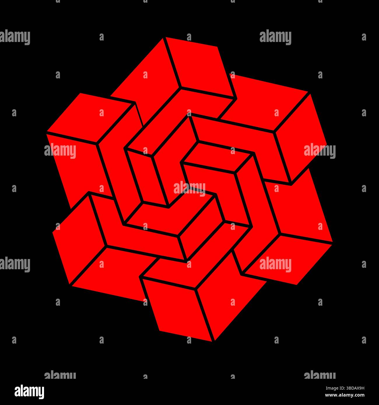 Escher paradox geometry. Optical illusion objects. Sacred geometric ...