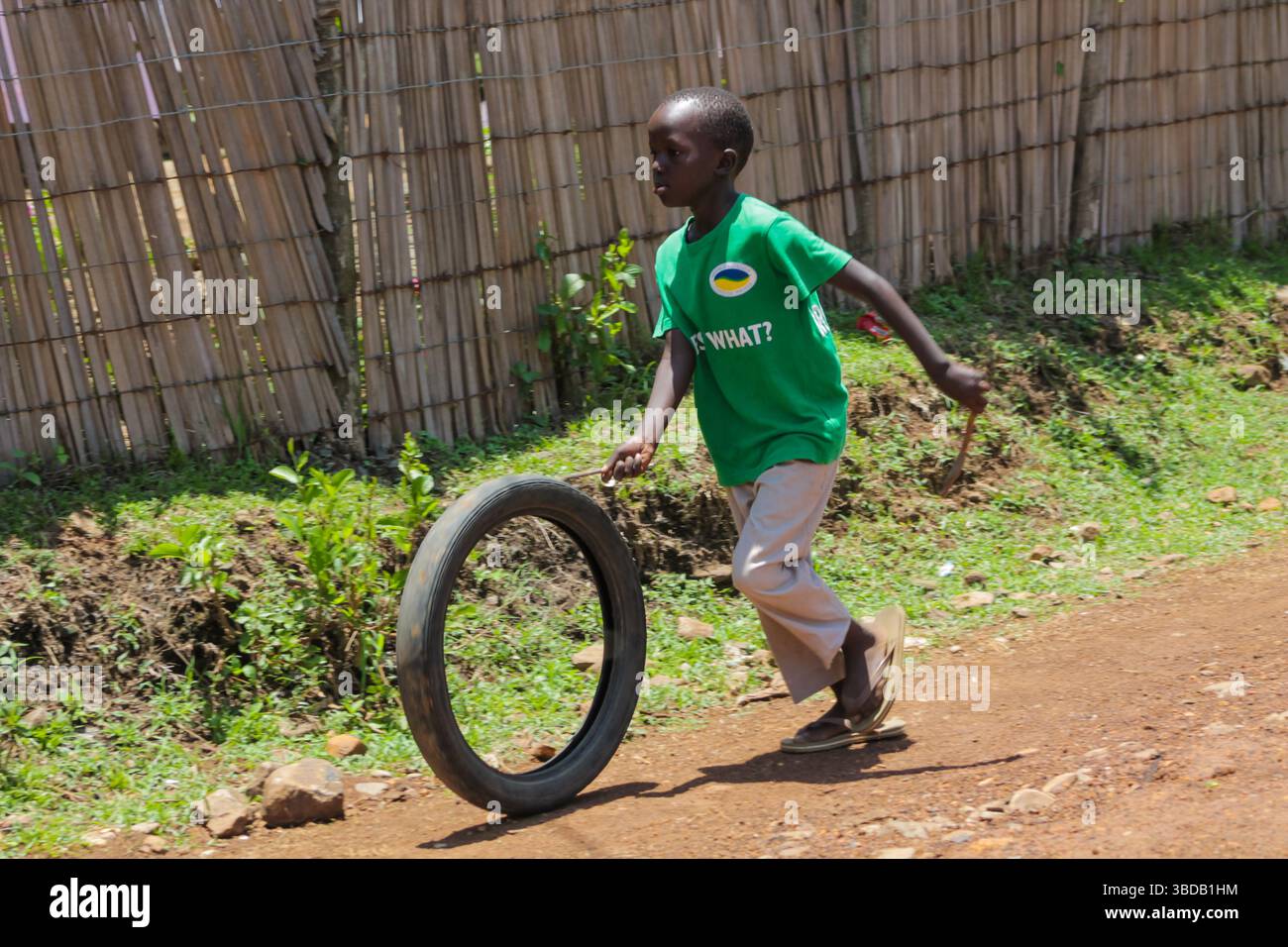 African small poor children boys and girls on the street. Slum african ...
