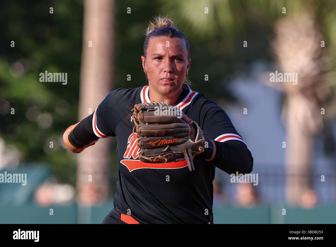 Mercer pitcher Grace Taylor (14) in action during an NCAA regional ...