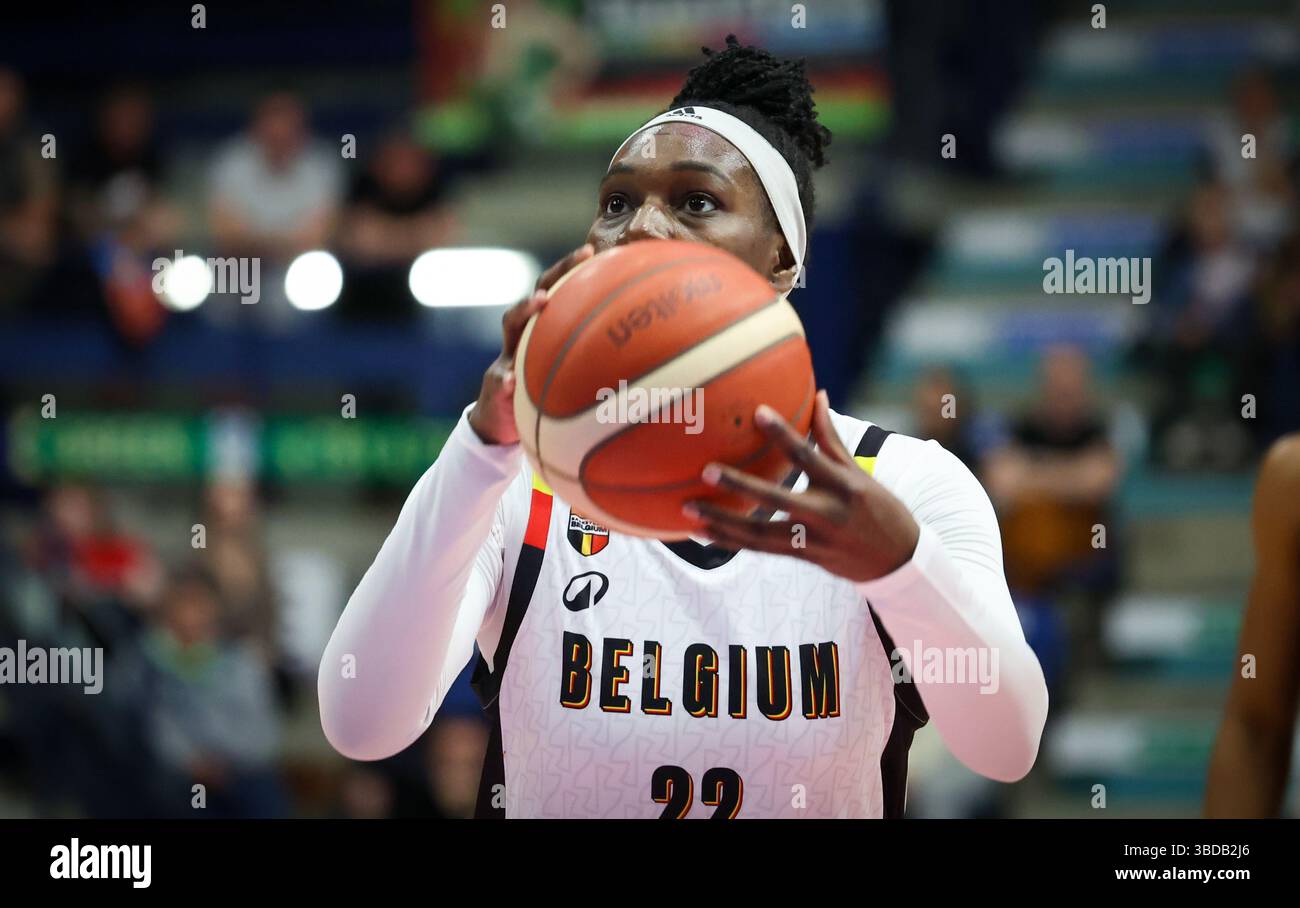 Jemappes, Belgium. 23rd May, 2025. Belgium's Bethy Mununga pictured in ...