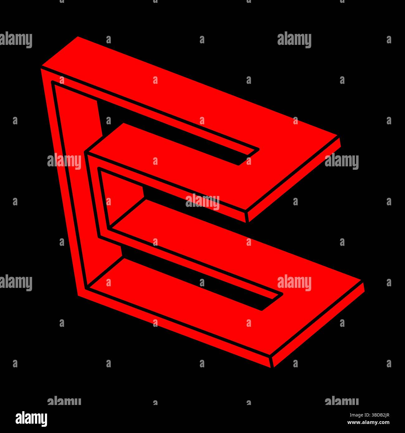 Illusion shapes. 3d modern geometry. Optical illusion figures. Sacred ...