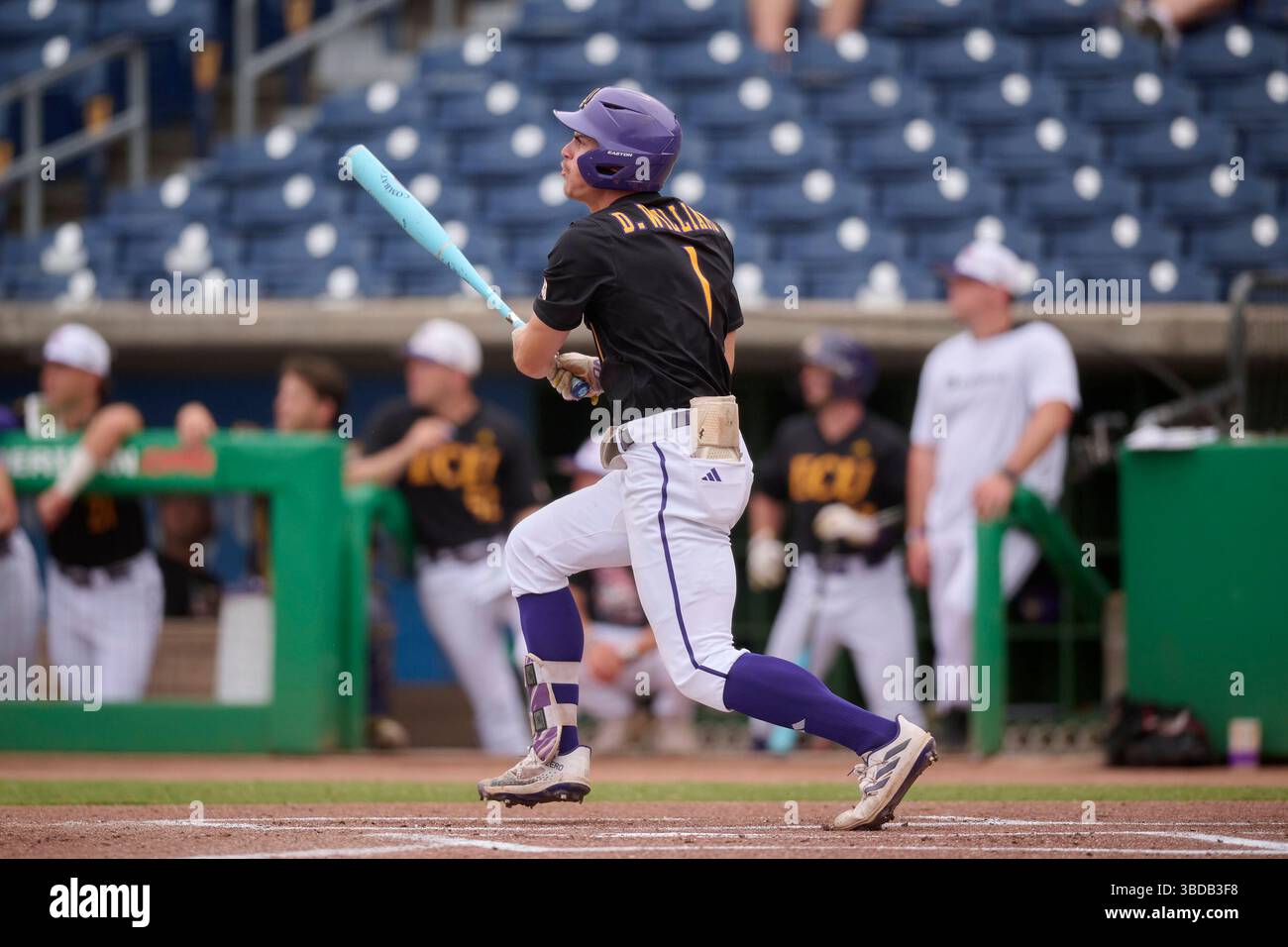 East Carolina Pirates Dixon Williams (1) bats during an American ...