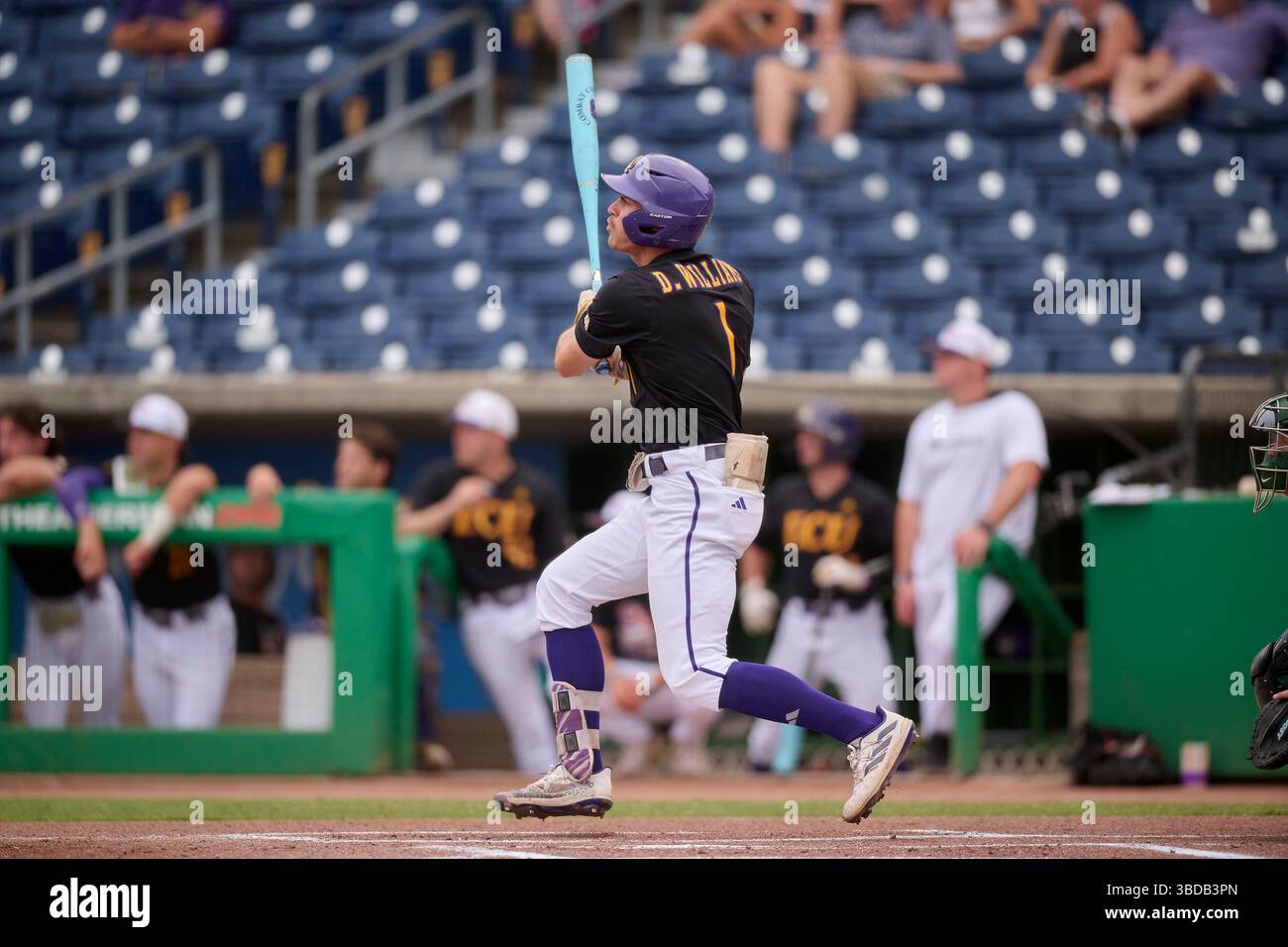 East Carolina Pirates Dixon Williams (1) bats during an American ...