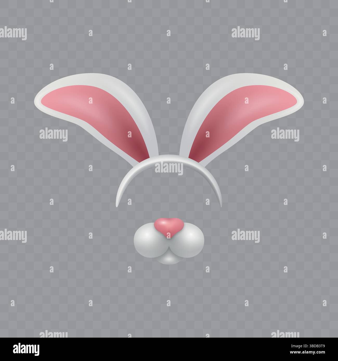 Vector Bunny Ears and Nose. Bunny Ears and Nose for Easter, Costume ...