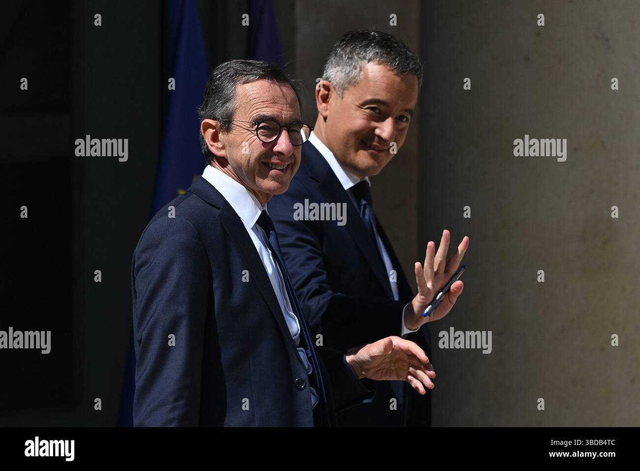 Paris, France. 23rd May, 2025. The Minister of the Interior, Bruno ...