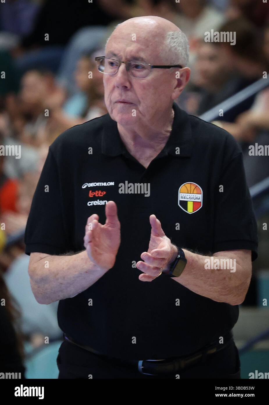 Jemappes, Belgium. 23rd May, 2025. Belgium's head coach Mike Thibault ...