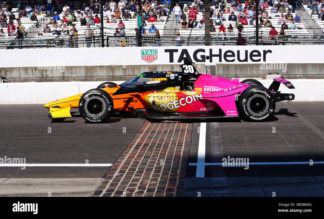INDIANAPOLIS, IN - MAY 23: IndyCar driver Devlin DeFrancesco (30 ...