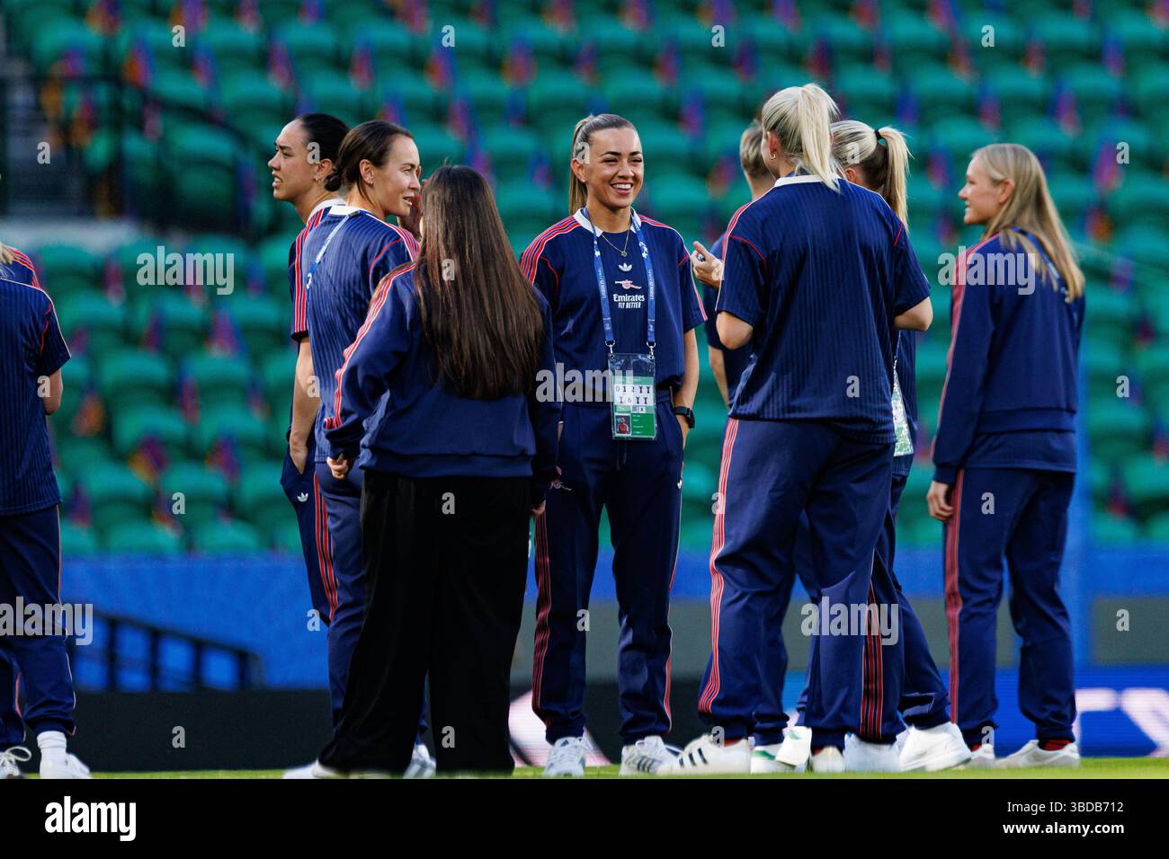 Kate McCabe seen during Official training and walk around before UEFA ...