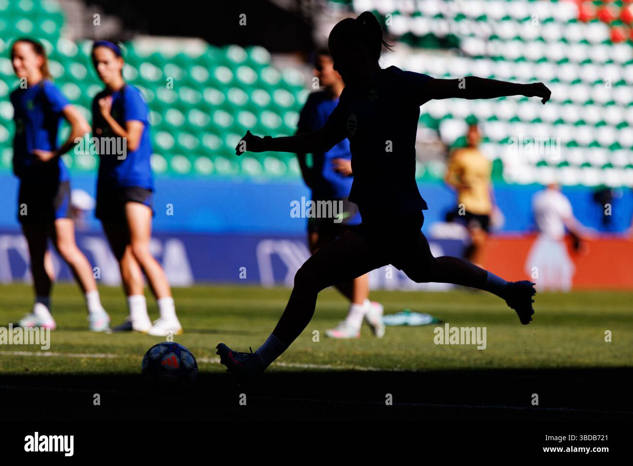 Ewa Pajor seen during Official training and walk around before UEFA ...