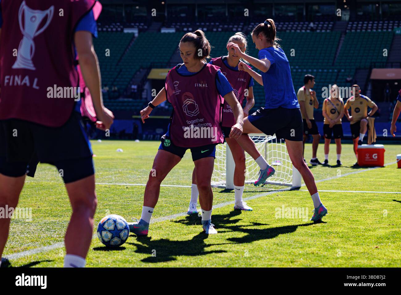 Ewa Pajor seen during Official training and walk around before UEFA ...