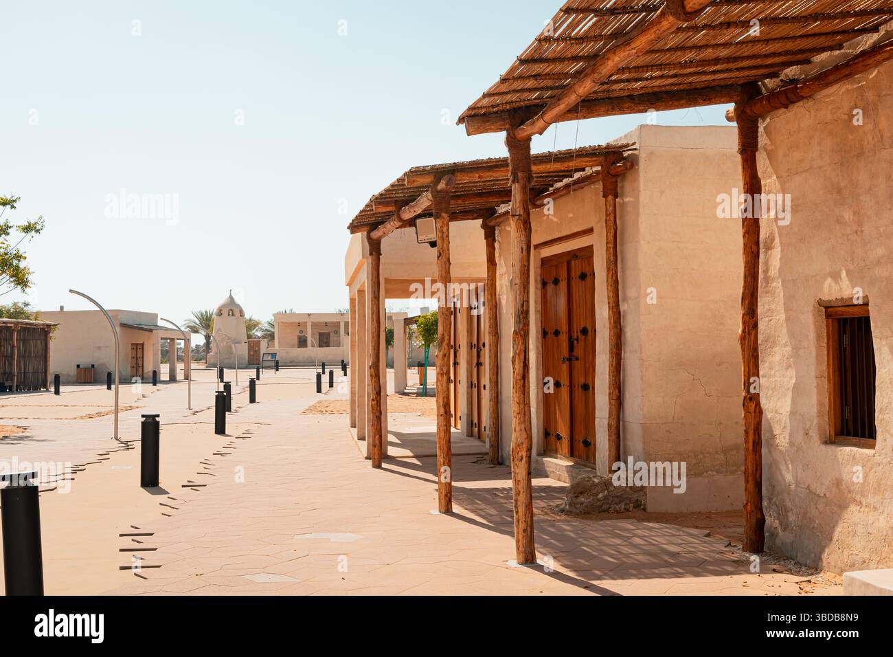 Ras Al Khaimah, UAE – 14.04.2025: The desert coastal town (ghost town ...